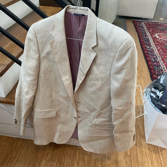 Alan Flusser | Suits & Blazers | Beige Linen Blazer | Poshmark